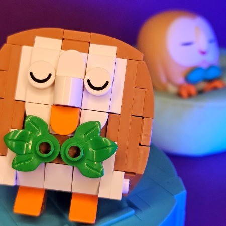 LEGO MOC Rowlet Asleep by curiositybricks | Rebrickable - Build with LEGO