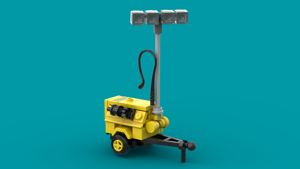 LEGO MOC-240182 Generator Trailer with Spotlight by KitKatKitsune ...