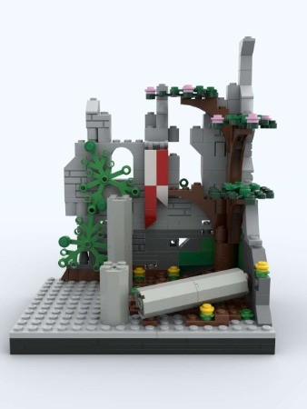 LEGO MOC Ruin Castle Diorama by Be the Brick | Rebrickable - Build with ...