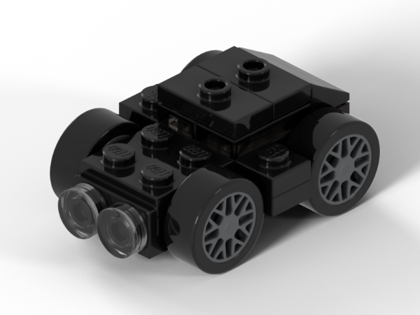 LEGO MOC-189716 Smallest drivable Family Car (black) with rubber tyres ...