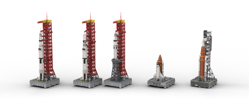 LEGO MOC Skylab missions: Saturn V-Skylab, Saturn IB & Mobile Launcher ...