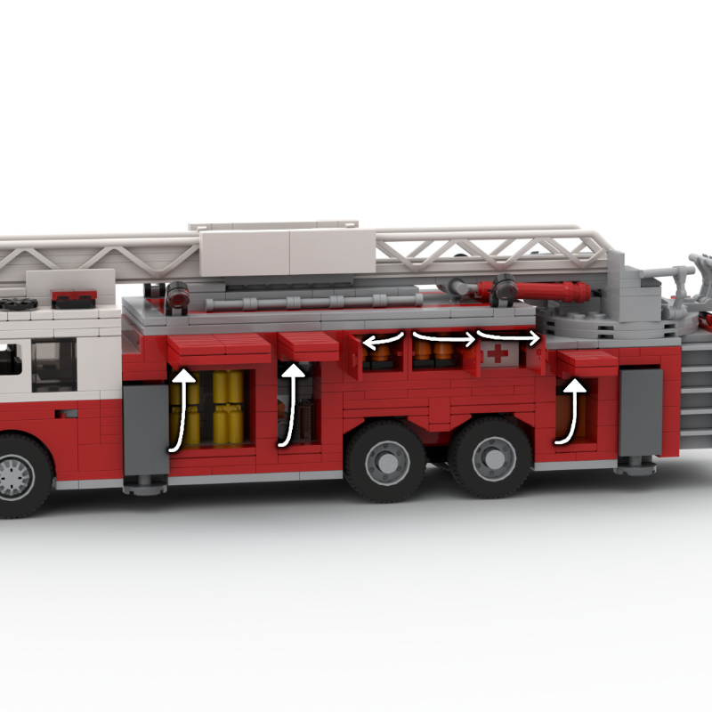 LEGO MOC Tower-Ladder Fire Truck (Chicago Fire Dept.) by Gamma Bricks | Rebrickable - Build with ...