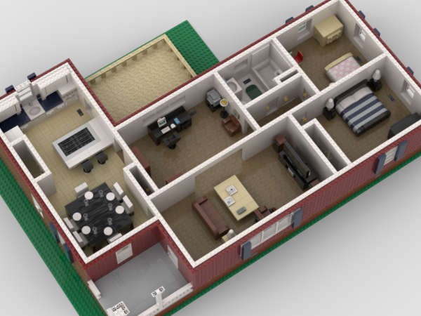 LEGO MOC-159405 Mid-Century/Modern Ranch/Rambler Style Home by Stoffles ...