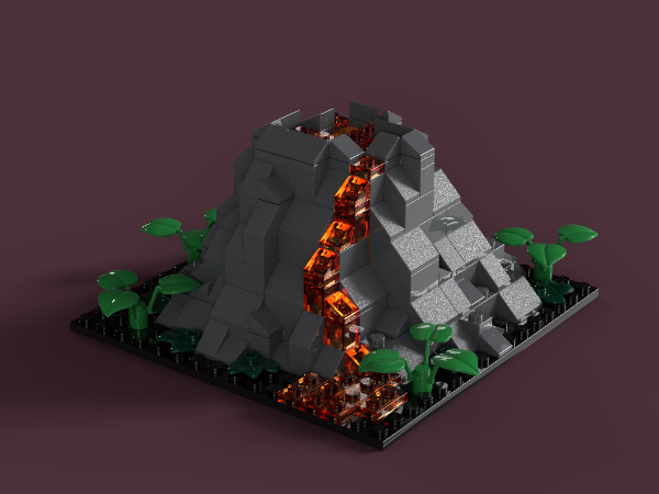 LEGO MOC Mini Vulcano by YellowDonut | Rebrickable - Build with LEGO