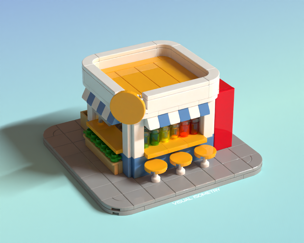 LEGO MOC Juice Bar by visualisometry | Rebrickable - Build with LEGO