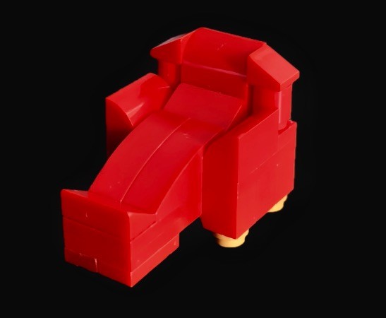 LEGO MOC-193971 Reclining Red sofa seat by Wowlego | Rebrickable ...