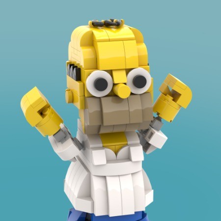 LEGO MOC HOMER SIMPSON by choi_dambaek | Rebrickable - Build with LEGO