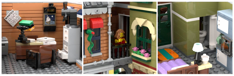 LEGO MOC-200285 Detective Office on Holiday Street by Briquoleur ...