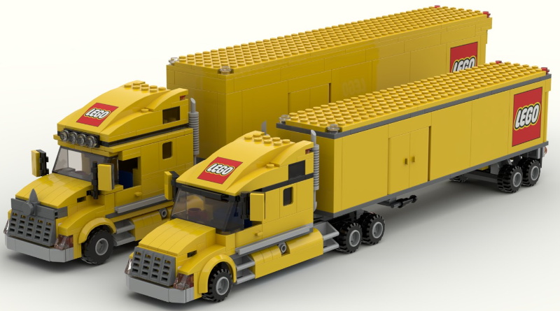 LEGO MOC Kenworth W900 Semi Truck with Trailer - Minifigscale by Yanix ...