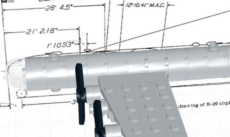 LEGO MOC B-29 Superfortress 1:180 by ej76az | Rebrickable - Build with LEGO