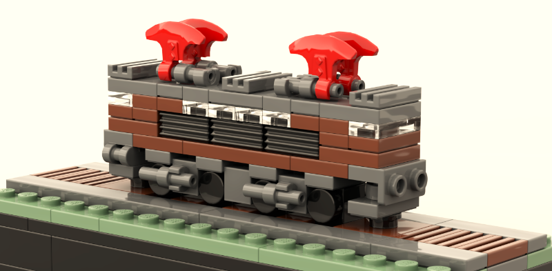 LEGO MOC Electric locomotive SBB Be 4/6 in 2-wide (approximately gauge ...