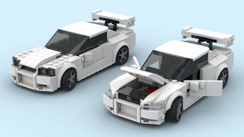 LEGO MOC-133030 Skyline GT-R (R34) inspired by LEGO Speed Champions Set ...