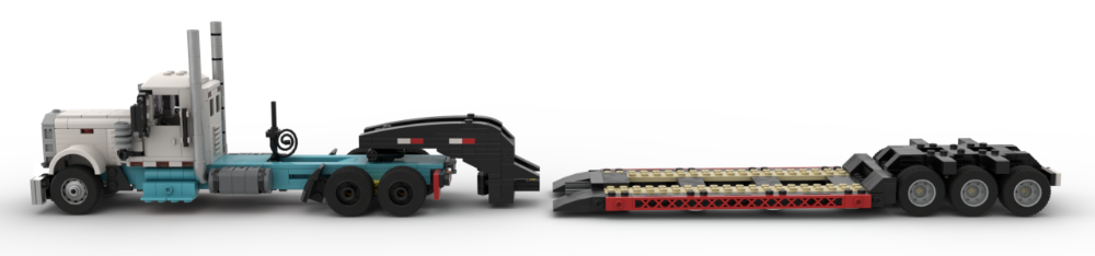 LEGO MOC Lowboy Trailer V4 by owstin | Rebrickable - Build with LEGO