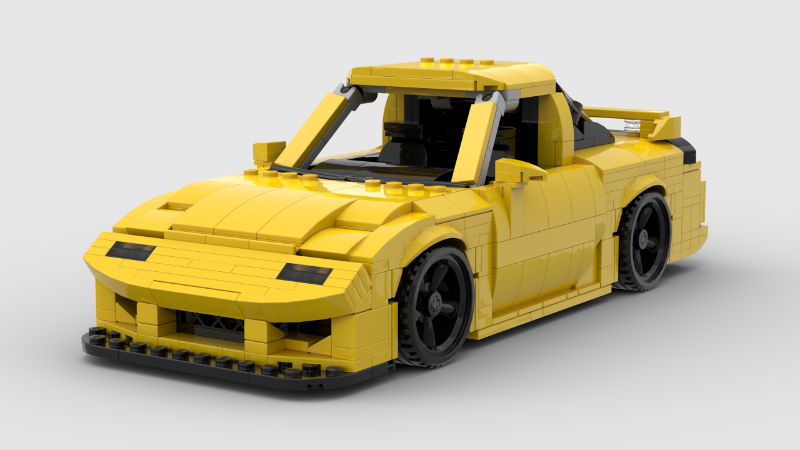 LEGO MOC Mazda RX-7 1:18 scale by Stefcio | Rebrickable - Build with LEGO