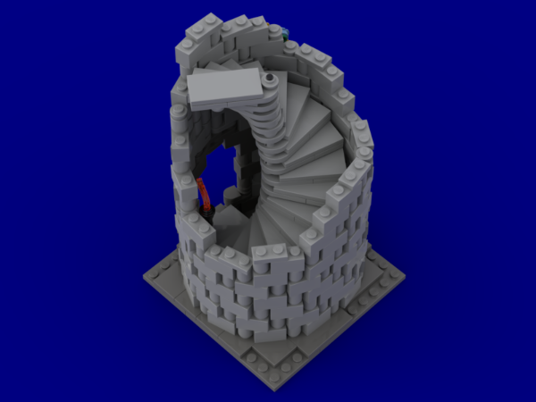 LEGO MOC Spiral Staircase inside Round Tower by Castle_Builder ...