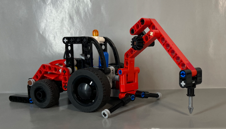 LEGO MOC Mini Backhoe Loader by The2x4brick | Rebrickable - Build with LEGO