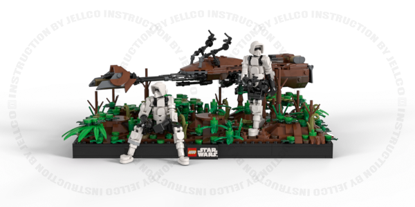 LEGO MOC Episode VI Diorama : Imperial 74-Z speeder bike & Scout troopers by jellco ...