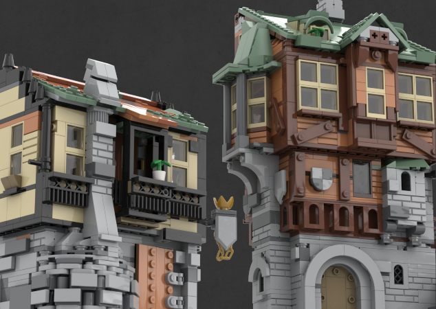 LEGO MOC Medieval Tavern by Vanestream | Rebrickable - Build with LEGO