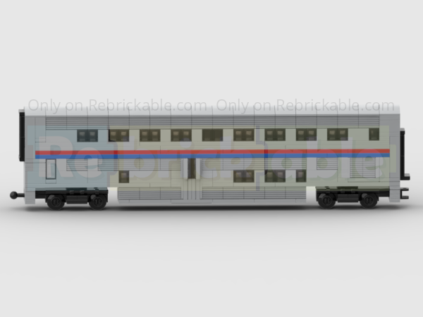LEGO MOC-170115 4-Wide Am Trak Superliner Passenger Transition Carriage ...