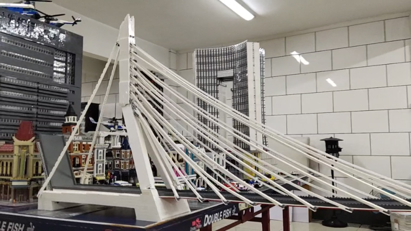 LEGO MOC Erasmusbrug-Giant Cable-stayed bridge and Bascule bridge by ...