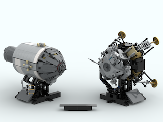 LEGO MOC Display Stand for the Apollo CSM and Lunar Lander (Eiffleman ...