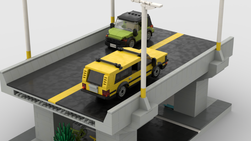 LEGO MOC Post-apocalyptic apocalypse - Broken Bridge scene (for display ...