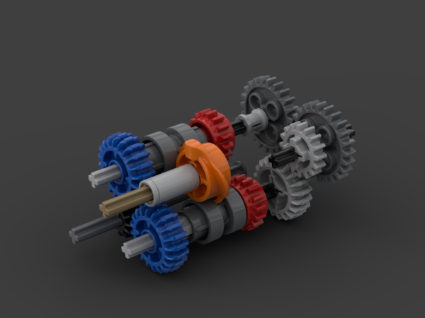 LEGO MOC LEGO 4 speed gearbox by Sanulanr | Rebrickable - Build with LEGO