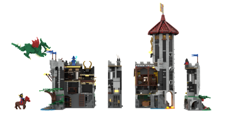 LEGO MOC Majisto's Fire Breathing Fortress Wizard Tower Castle - 31120 ...