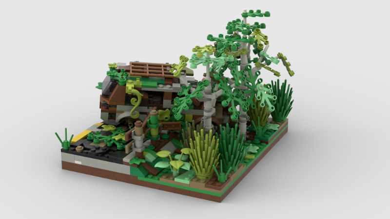 LEGO MOC Post-apocalyptic apocalypse - Forest Highway Scene (for ...