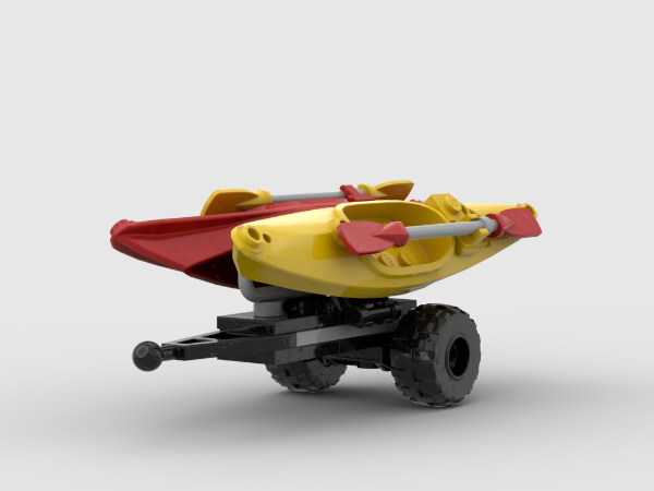 LEGO MOC Kayak Trailer by DesignDad | Rebrickable - Build with LEGO