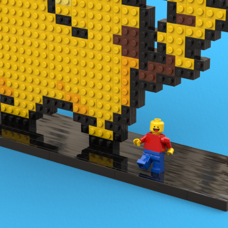 LEGO MOC Pikachu Pixel Art by brickfolk | Rebrickable - Build with LEGO