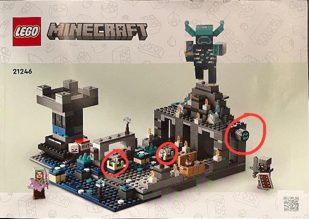 LEGO Set 21246-1 The Deep Dark Battle (2023 Minecraft) | Rebrickable ...