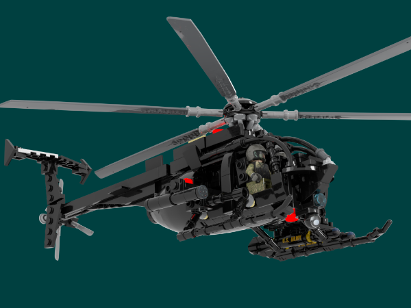 LEGO MOC AH-6J Little Bird by Czifi | Rebrickable - Build with LEGO