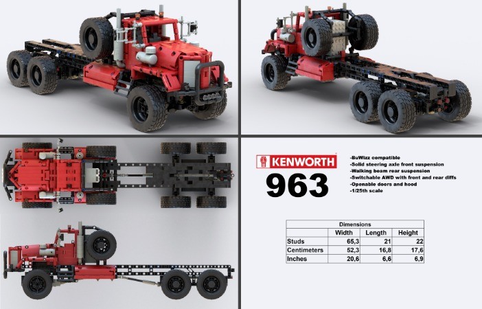 LEGO MOC Kenworth 963 by DenzilTheGrate | Rebrickable - Build with LEGO