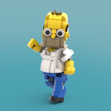 LEGO MOC HOMER SIMPSON by choi_dambaek | Rebrickable - Build with LEGO
