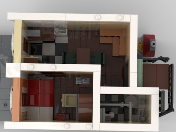 LEGO MOC VHS Shop and Pizzeria Modular (16X32) (continuation of Police ...