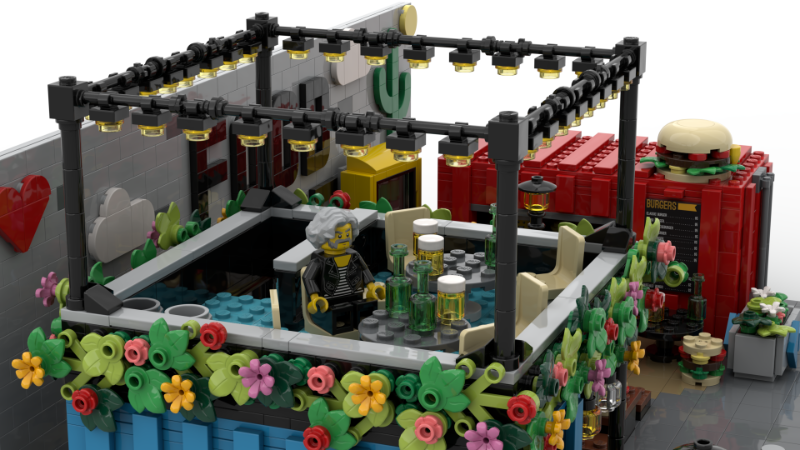 LEGO MOC Food Place Modular Building by lego_modular_building | Rebrickable - Build with LEGO