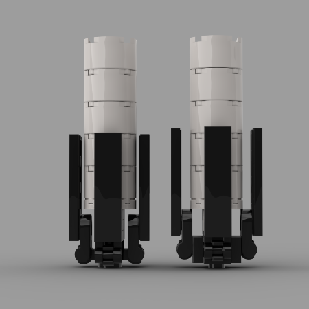 LEGO MOC 1:220 Falcon 9 by Birds And Gravy | Rebrickable - Build with LEGO