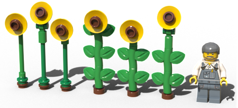 LEGO MOC-193222 Sunflowers by OrchardBuilds | Rebrickable - Build with LEGO