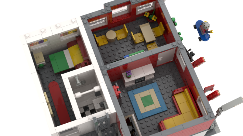 LEGO MOC City corner pizza restaurant and bakery by Paladin ...