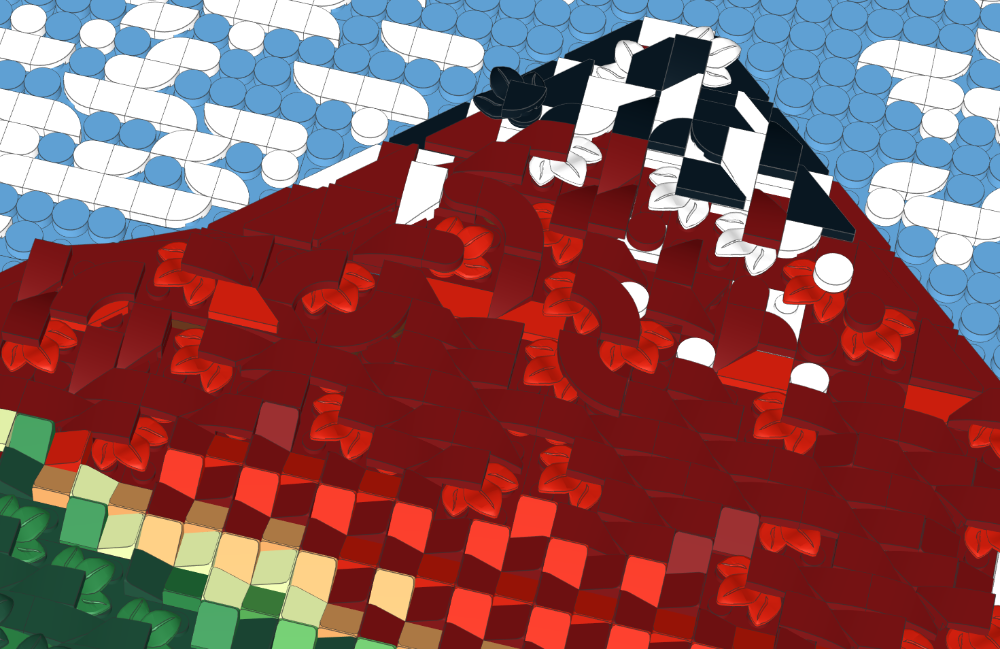 LEGO MOC Red Fuji 凱風快晴 - Katsushika Hokusai reproduction by Elundiar ...