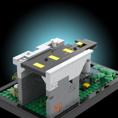LEGO MOC Abandoned bridge diorama by LucSoleBricks | Rebrickable ...