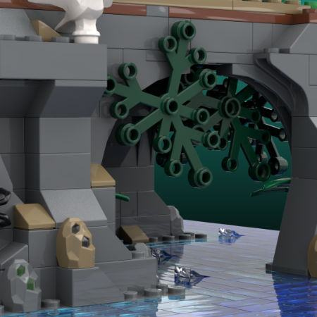 LEGO MOC Shiny cave island by LucSoleBricks | Rebrickable - Build with LEGO