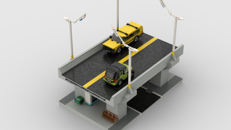 LEGO MOC Post-apocalyptic apocalypse - Broken Bridge scene (for display ...