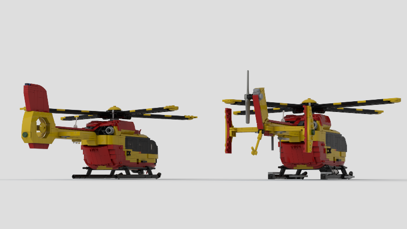 LEGO MOC Airbus Helicopters Eurocopter H145 - Swiss rega1414 paintjob ...