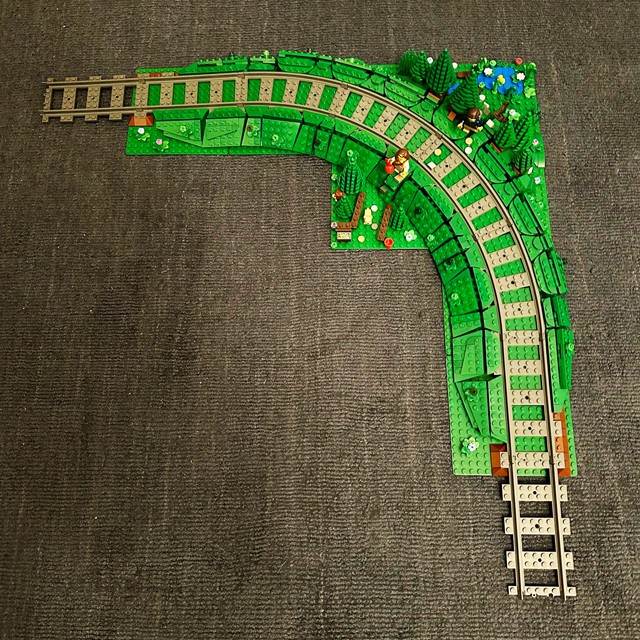 LEGO MOC Hiking Path via Train Track Curve | Banked Train Track ...