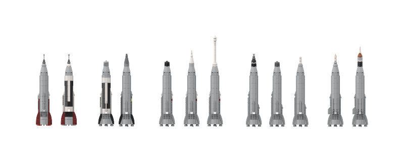 LEGO MOC-209320 Early Atlas prototypes and missiles (1:110 scale) by ...