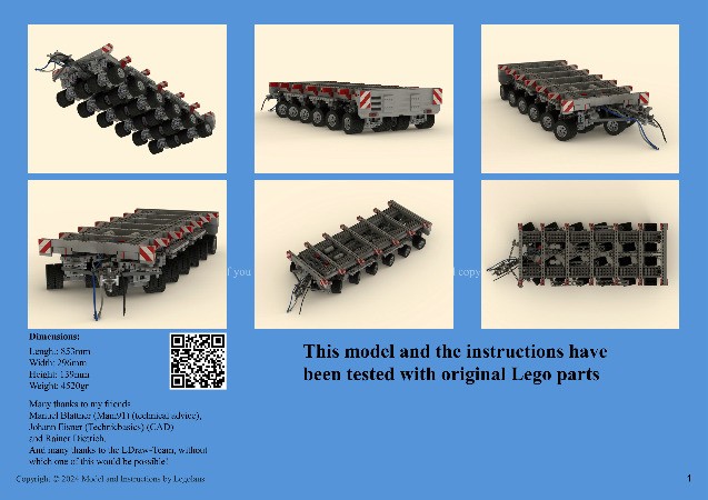 LEGO MOC Multi-Axle Dual-Line Modular Trailer by legolaus | Rebrickable ...