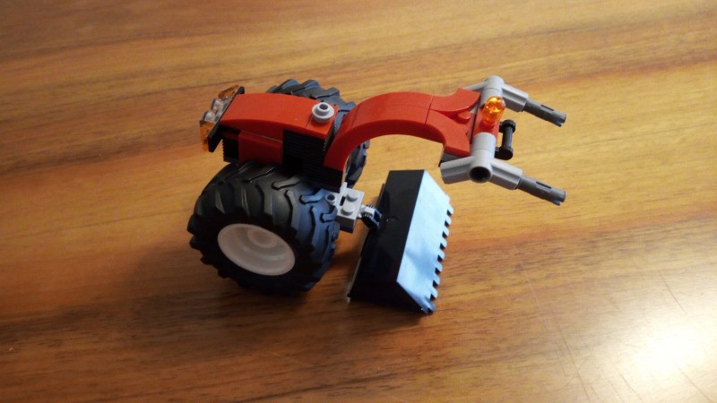 LEGO MOC 60287 Single-Axle Walk-Behind Tractor with Trailer and Rotary ...