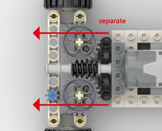 LEGO MOC Simple RC Car - Steering With Gear Worm Screw V1.0 by ...
